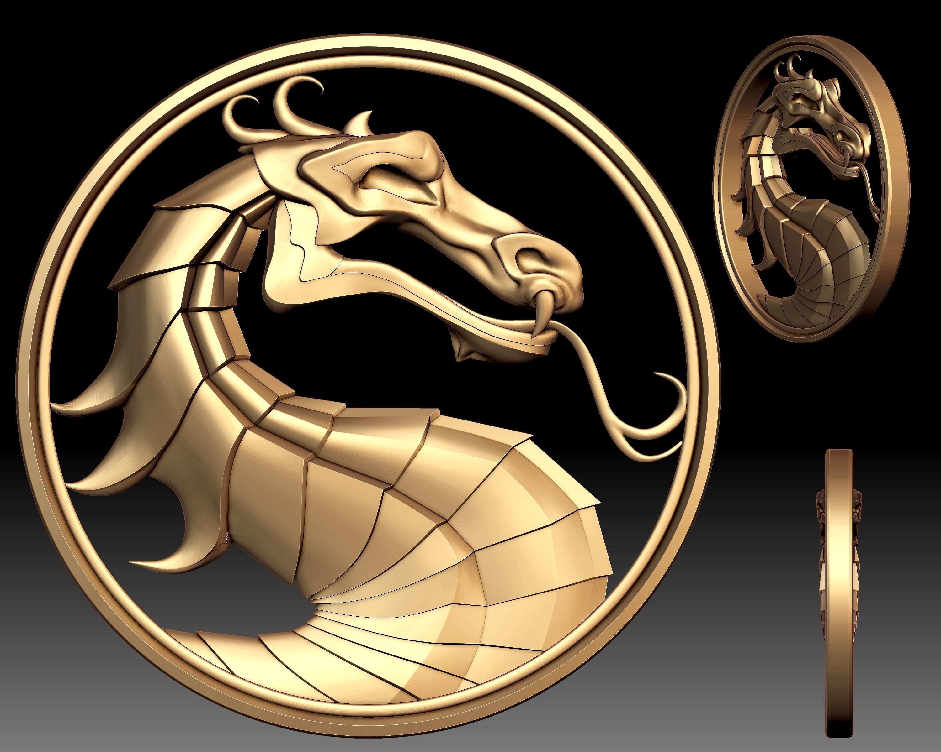 Mortal Kombat Sign Logo 3D printable 3D model 3D printable | CGTrader