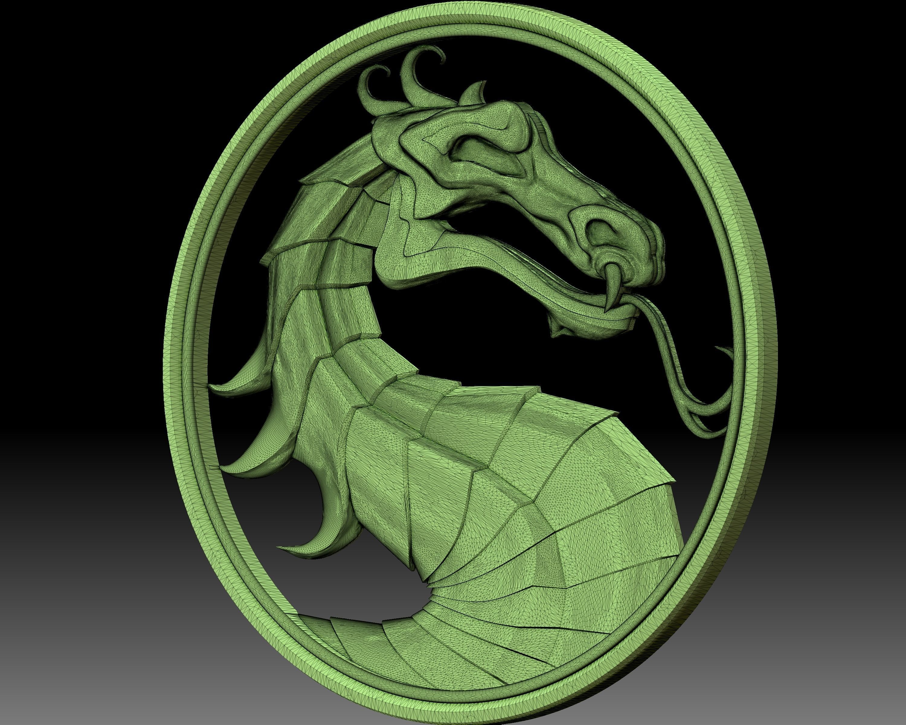 Mortal Kombat Sign Logo 3d relief for CNC router free 3D model 3D ...