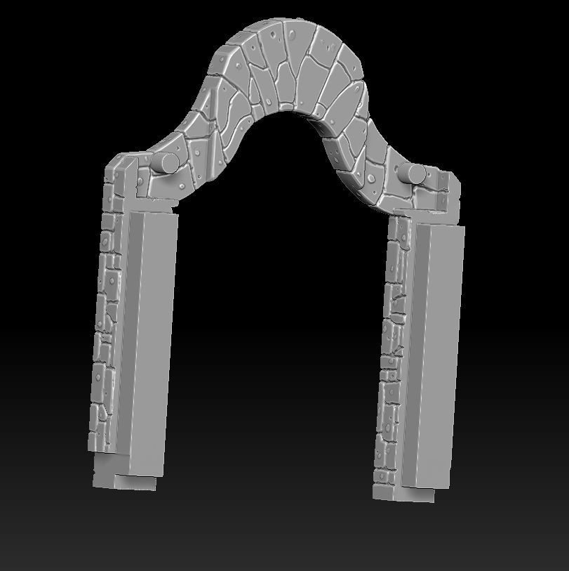 3D model Fantasy gate 3d print VR / AR / low-poly | CGTrader