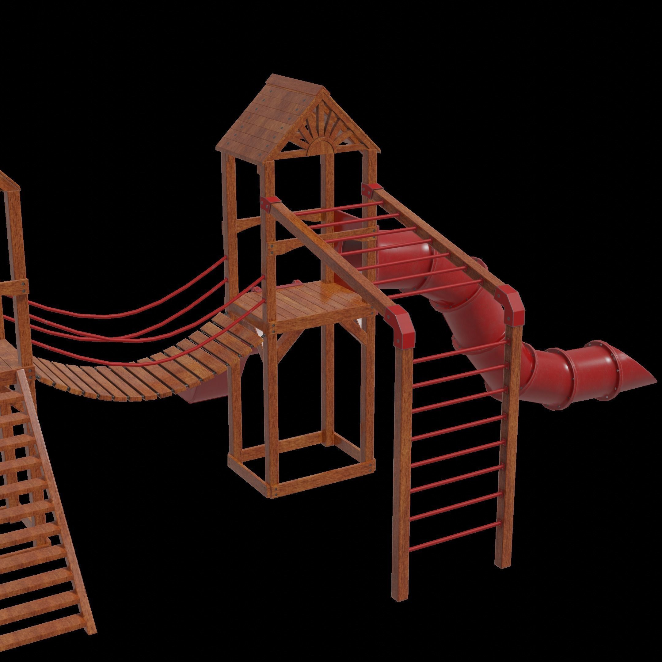 3D model Playground Modular Assets Realistic VR / AR / low-poly | CGTrader