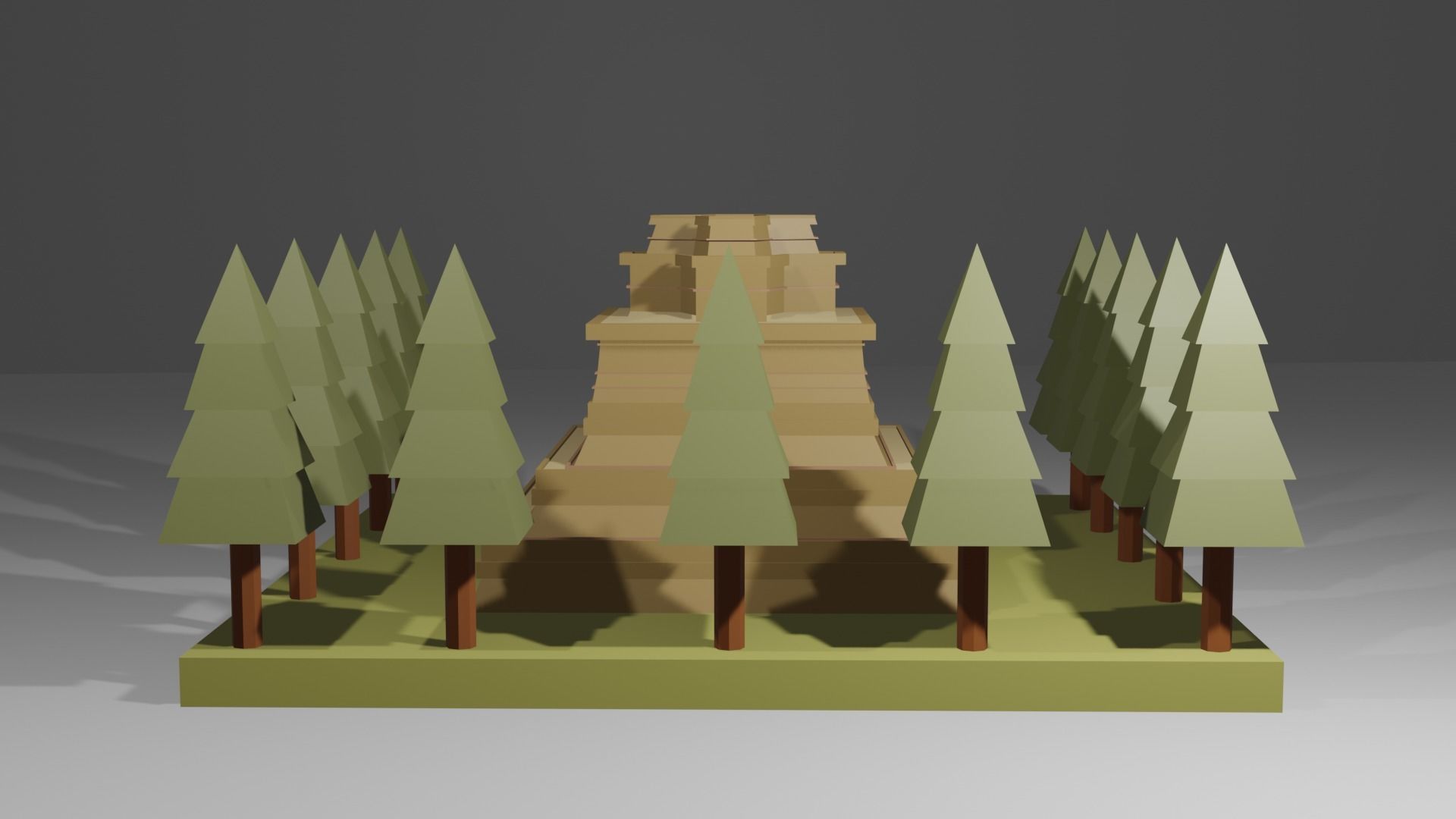 3D model Cartoon Lowpoly Temple VR / AR / low-poly | CGTrader