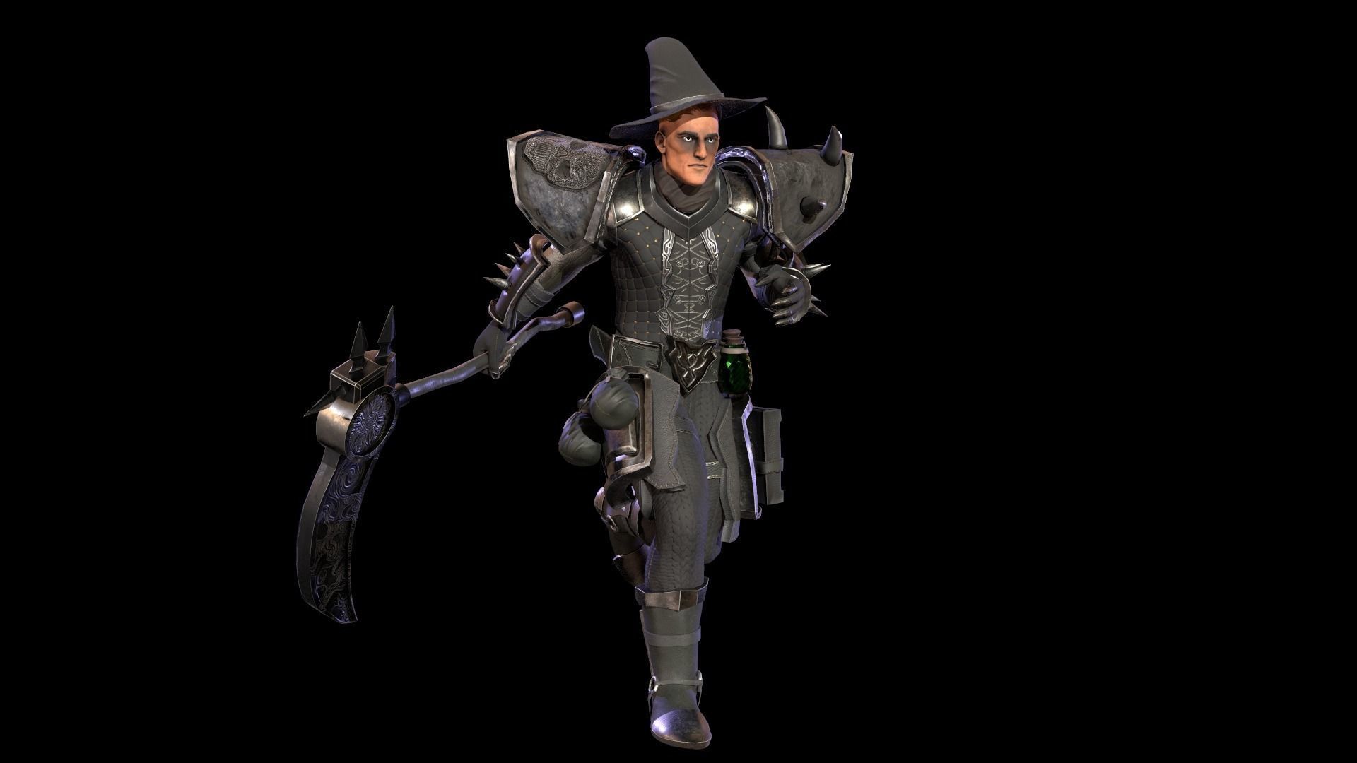 3D model F Warlock VR / AR / low-poly rigged animated | CGTrader