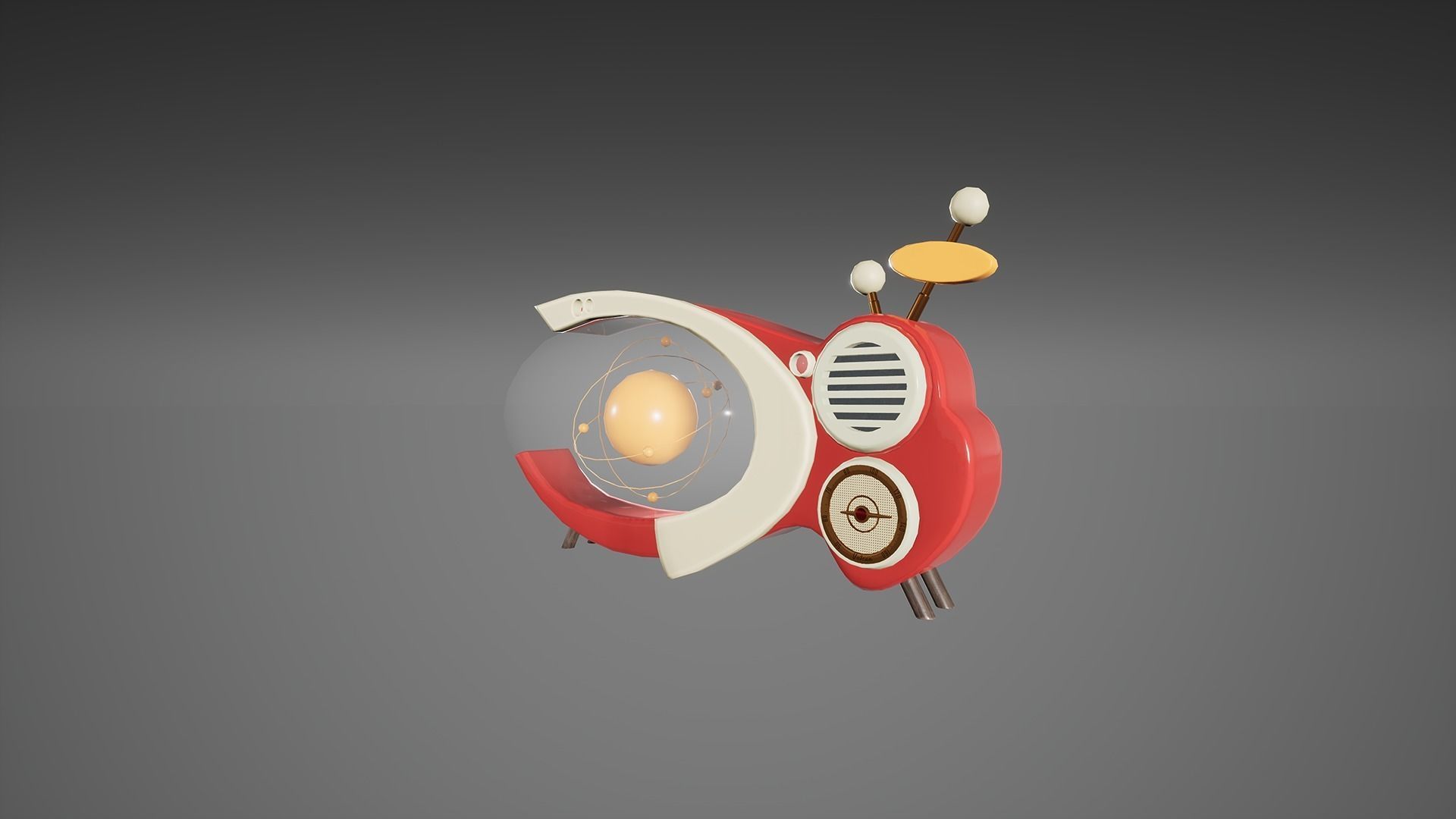 3D model Retrofuturistic Radio VR / AR / low-poly | CGTrader