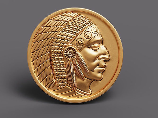 cnc indian coin gold printable 3D model 3D printable | CGTrader