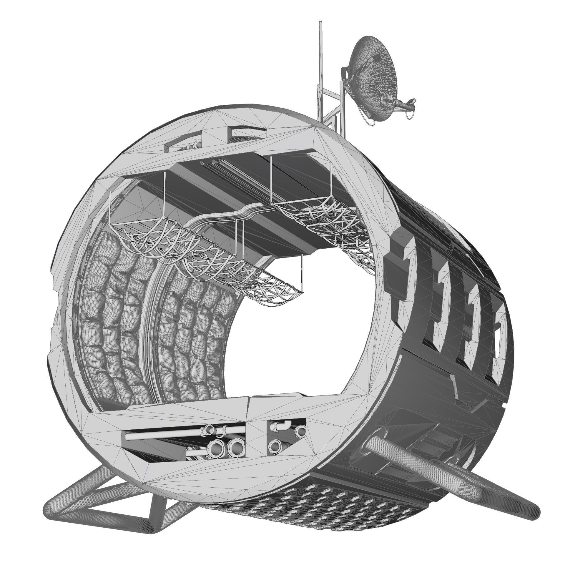 Space living pod free 3D model | CGTrader