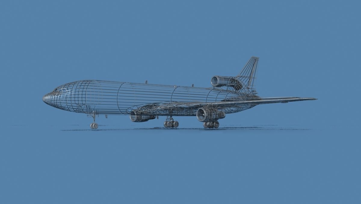 Lockheed L-1011-50 Delta 3D model rigged | CGTrader