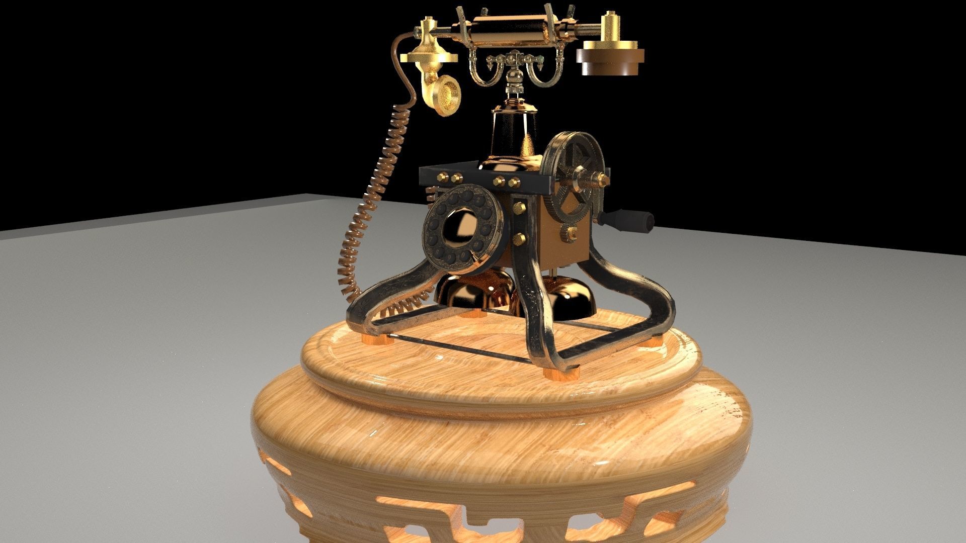 Chinese old phone 3D model | CGTrader