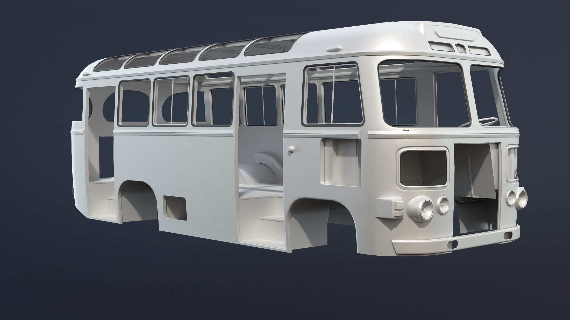 PAZ-672 Mid-Poly 3D model | CGTrader