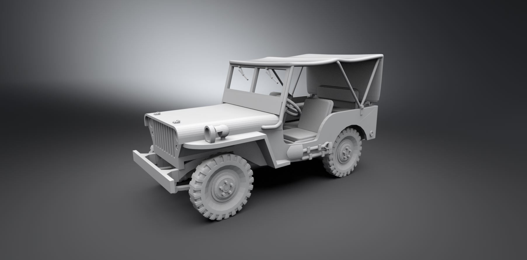 Jeep Willys MB Scale Model 3D model 3D printable | CGTrader