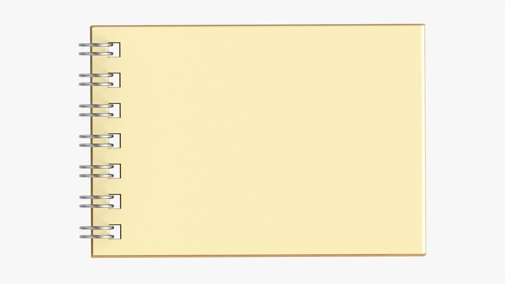 Notebook pad with spiral 02 flipped 3D model | CGTrader
