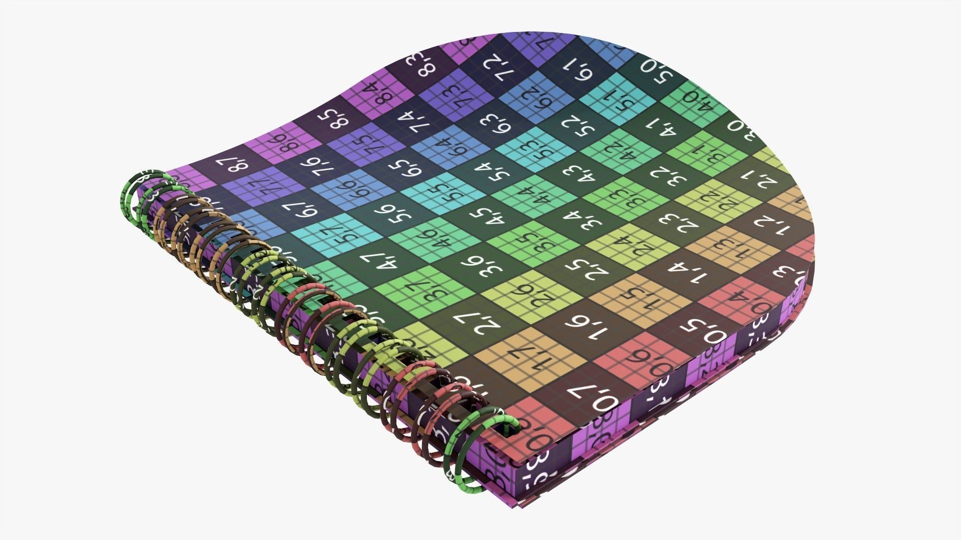 Notebook pad with spiral 03 flipped 3D model | CGTrader