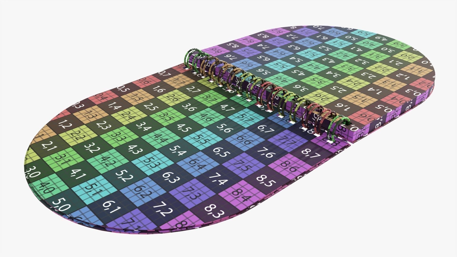 Notebook pad with spiral 03 opened 3D model | CGTrader