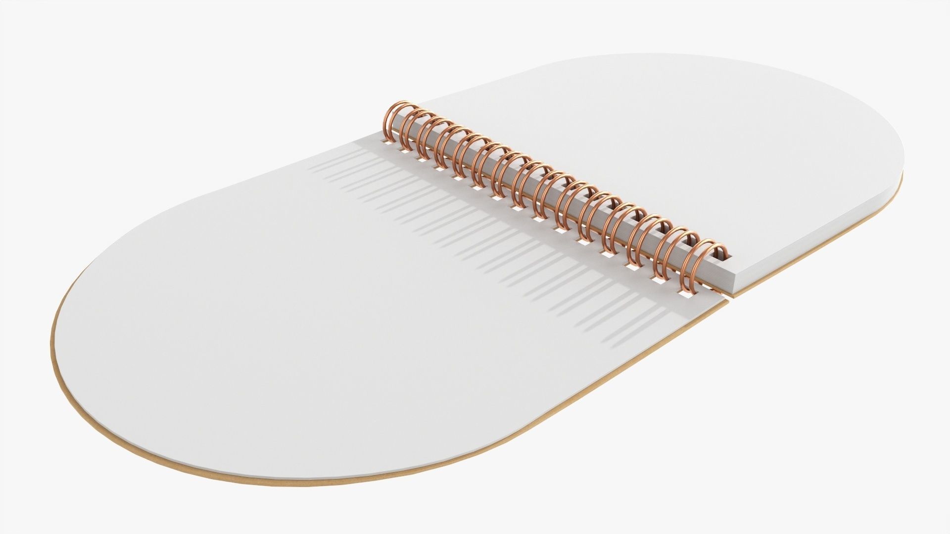 Notebook pad with spiral 03 opened 3D model | CGTrader