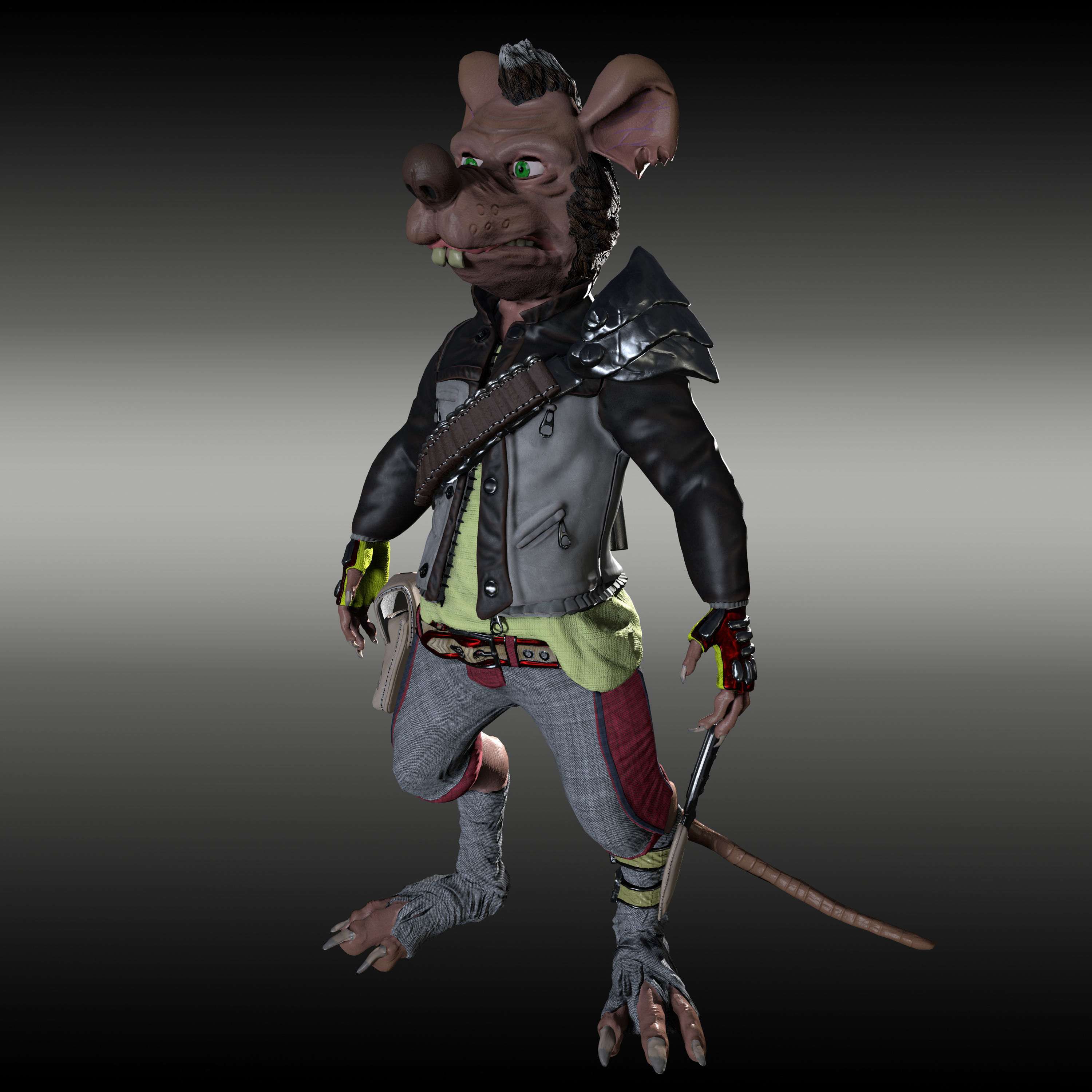 Rat bandit 3D model rigged | CGTrader
