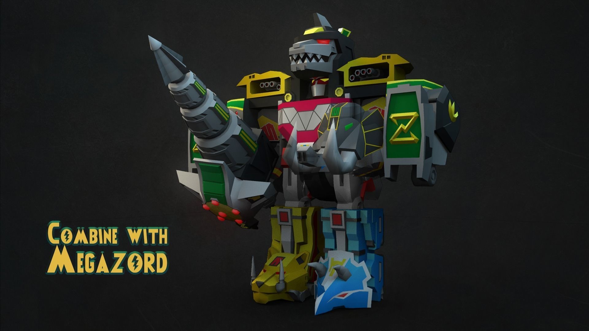 3D model Megazord Power Rangers transforming VR / AR / low-poly | CGTrader