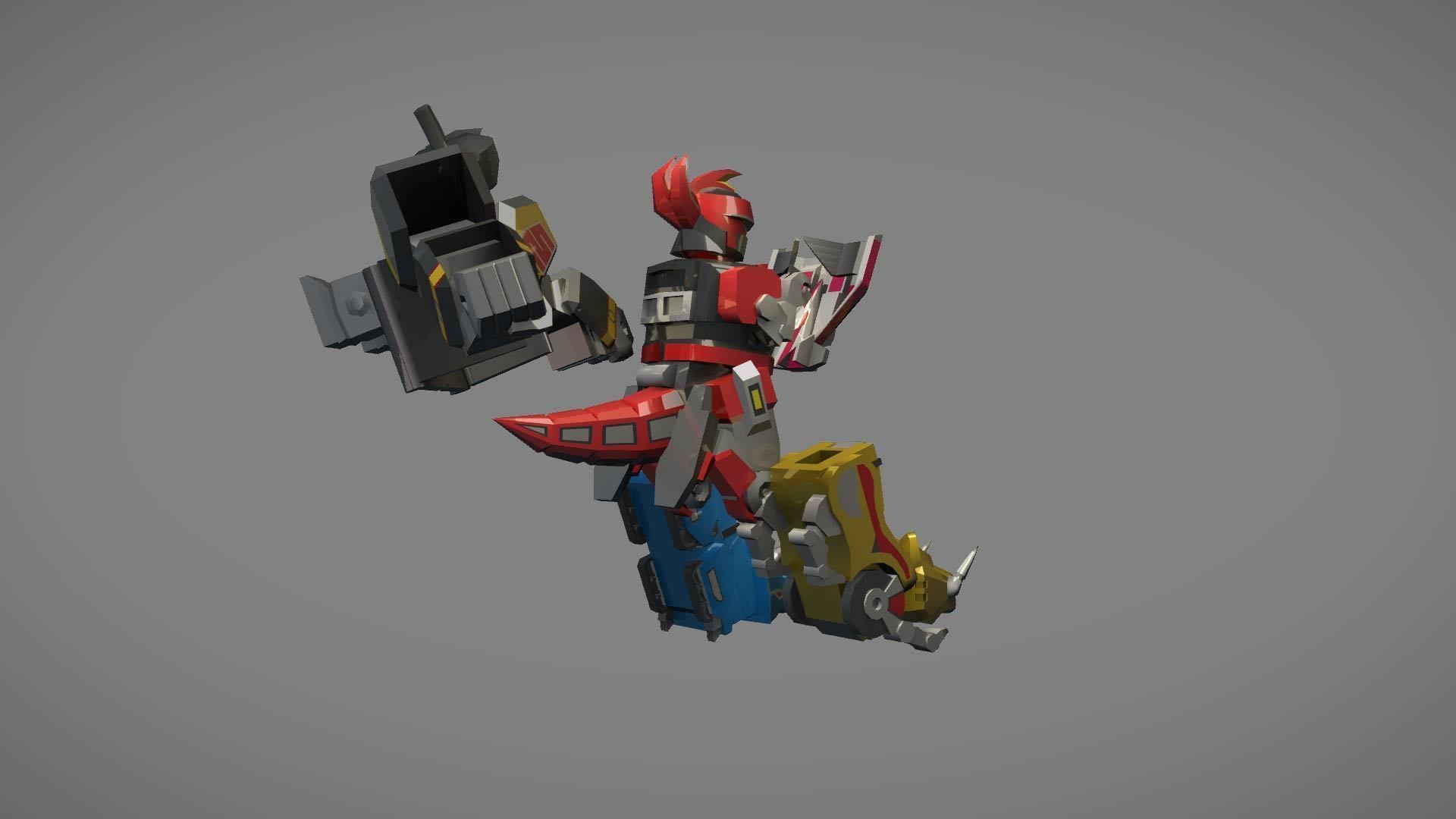 3D model Megazord Power Rangers transforming VR / AR / low-poly | CGTrader