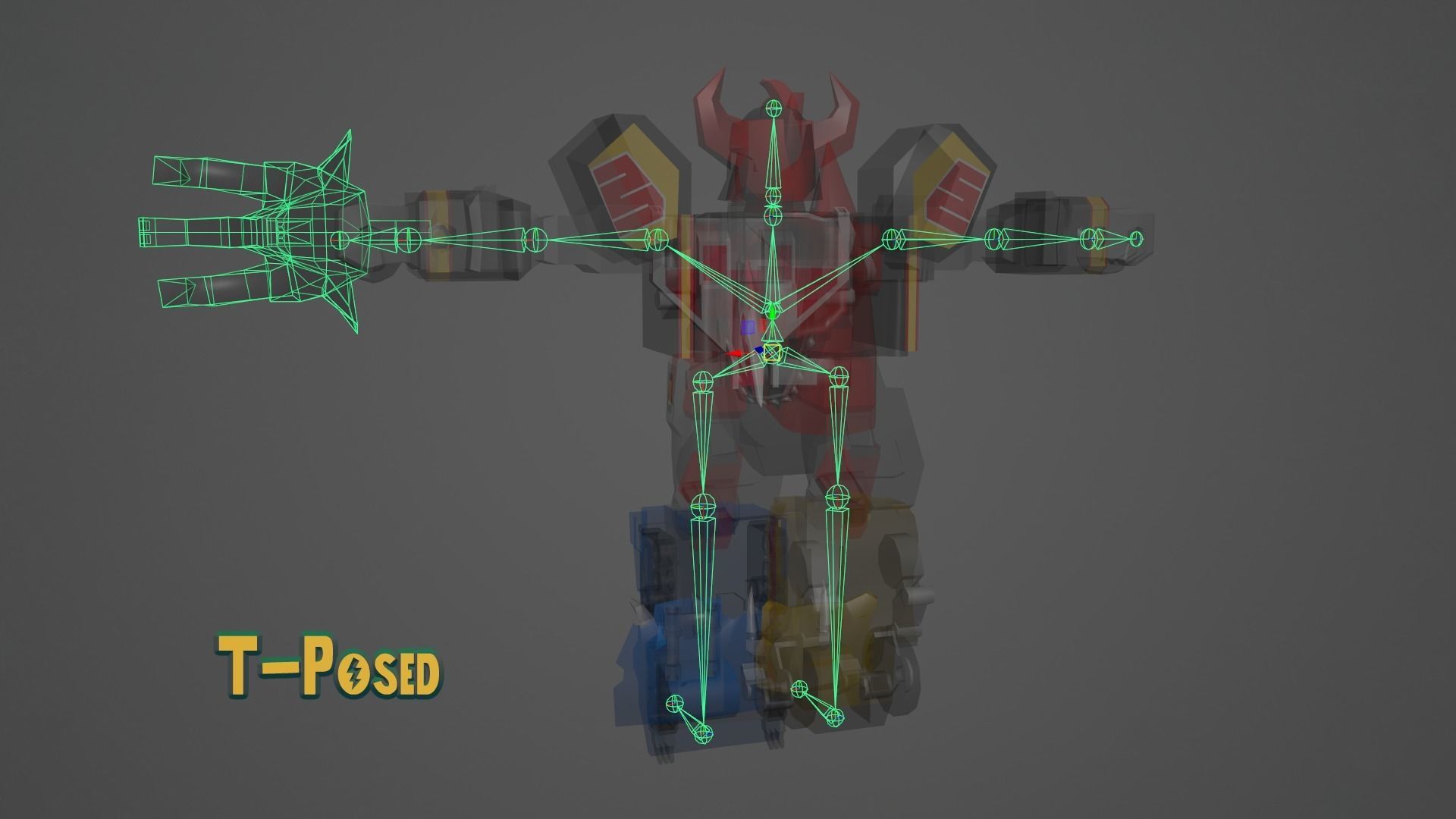 3D model Megazord Power Rangers transforming VR / AR / low-poly | CGTrader