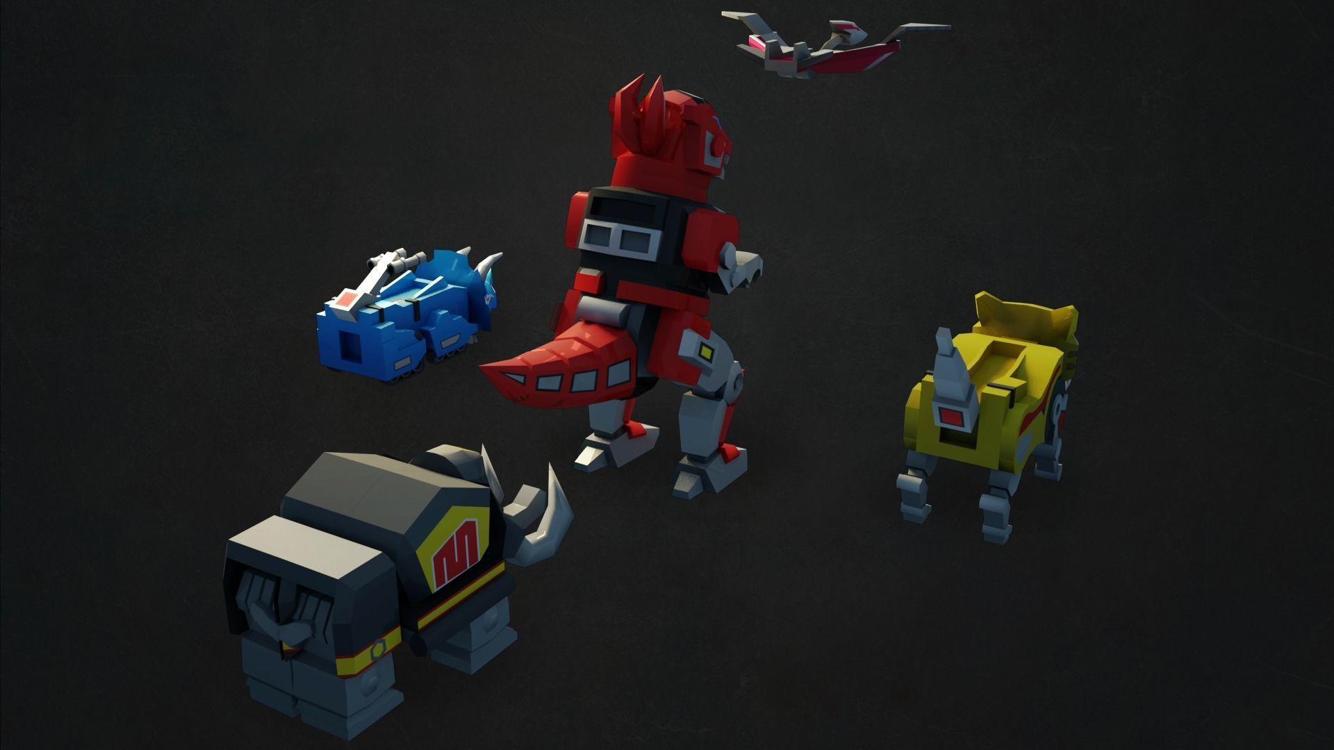 3D model Megazord Power Rangers transforming VR / AR / low-poly | CGTrader