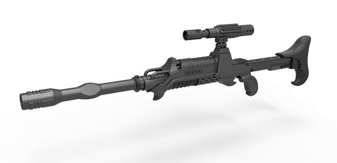 Klingon Assassin Rifle from Star Trek The Undiscovered Country 3D model ...