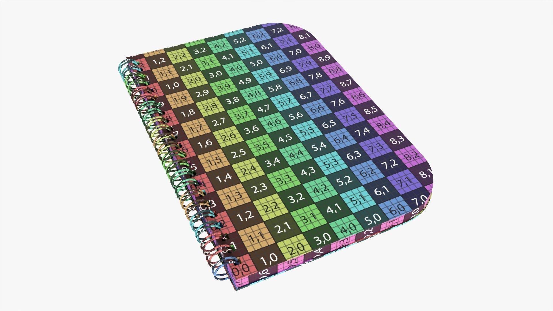 Notebook pad with spiral 05 flipped 3D model | CGTrader