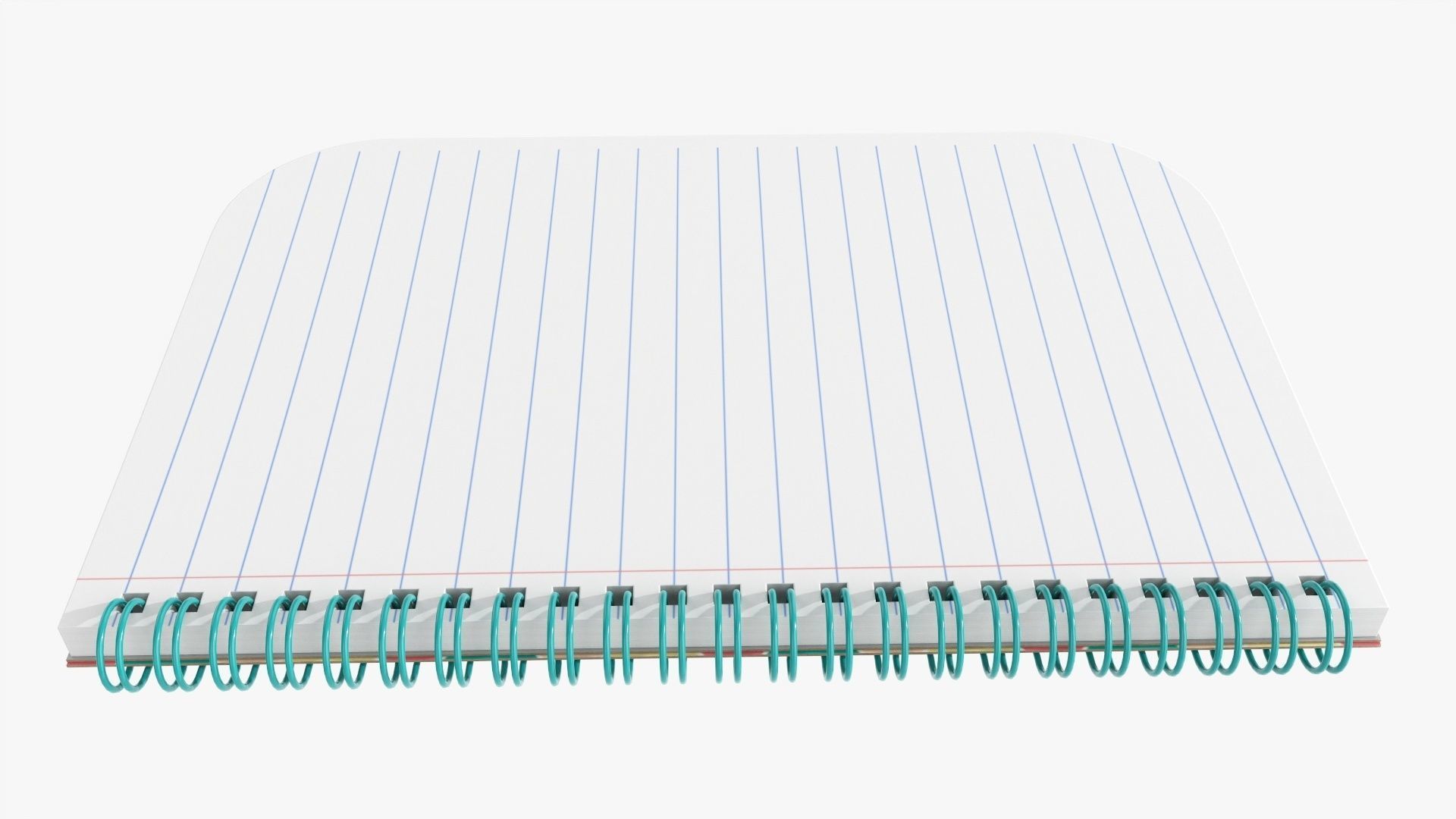 Notebook pad with spiral 05 flipped 3D model | CGTrader
