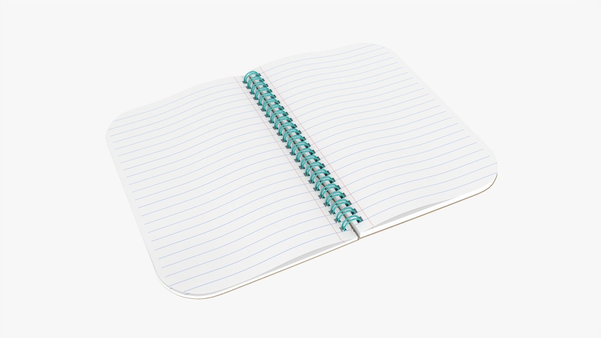 Notebook pad with spiral 05 opened 3D model | CGTrader