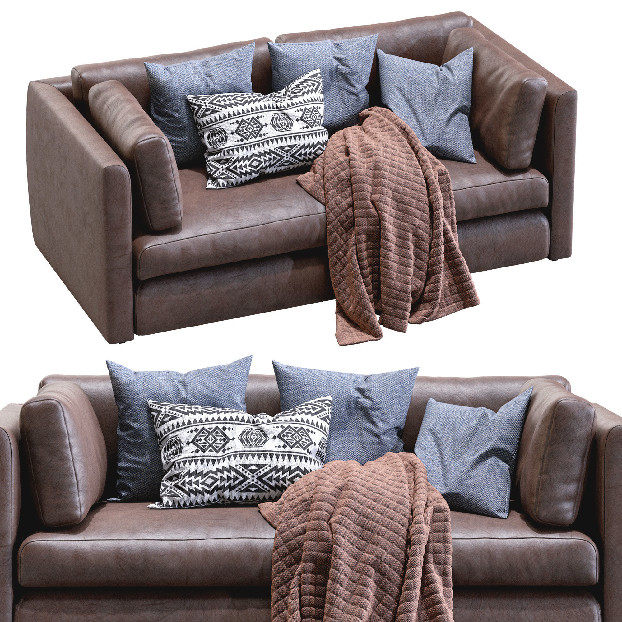HACKNEY Leather Sofa By HAY 3D model | CGTrader