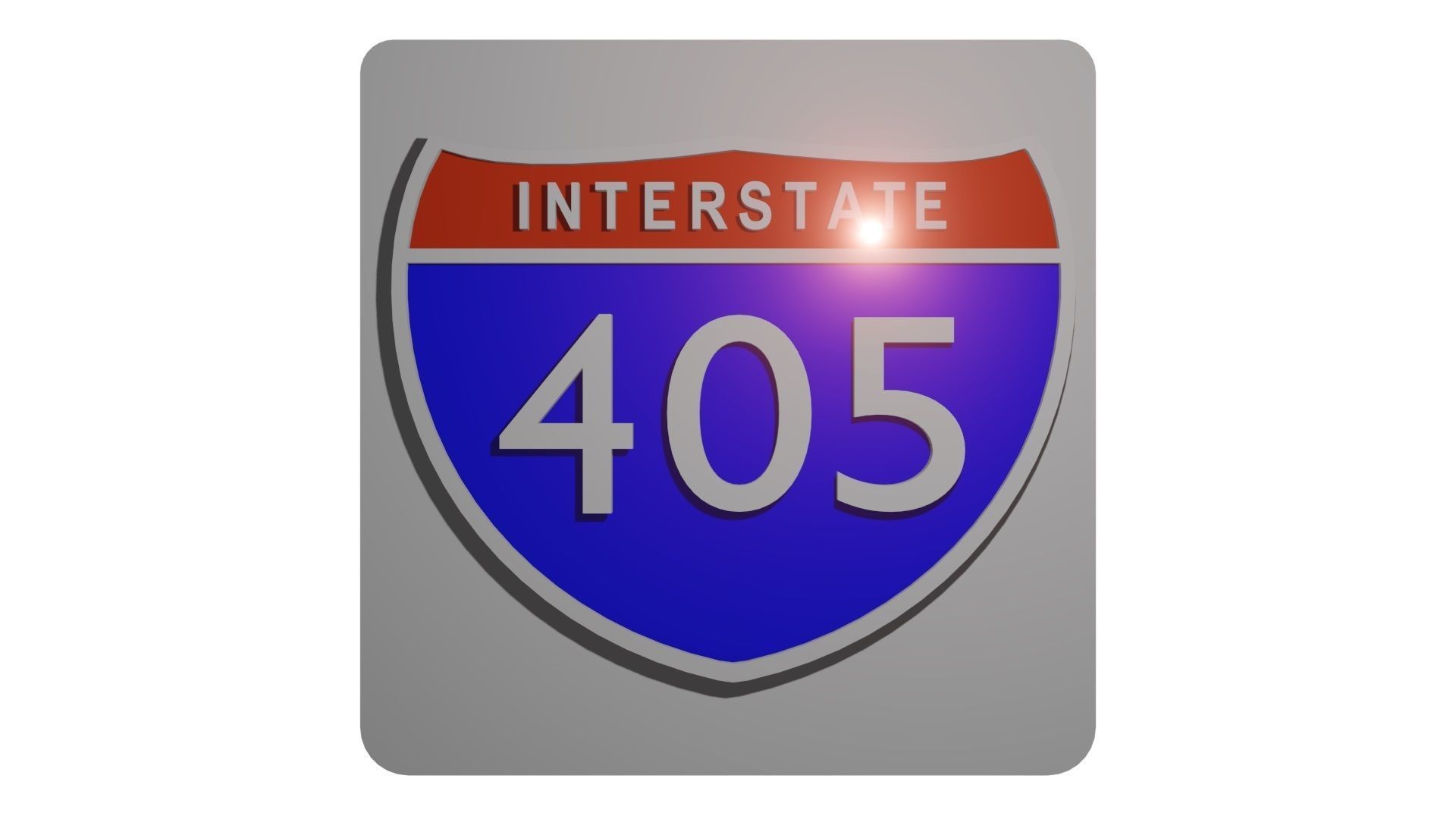 Sign Highway Interstate 405 3D model | CGTrader