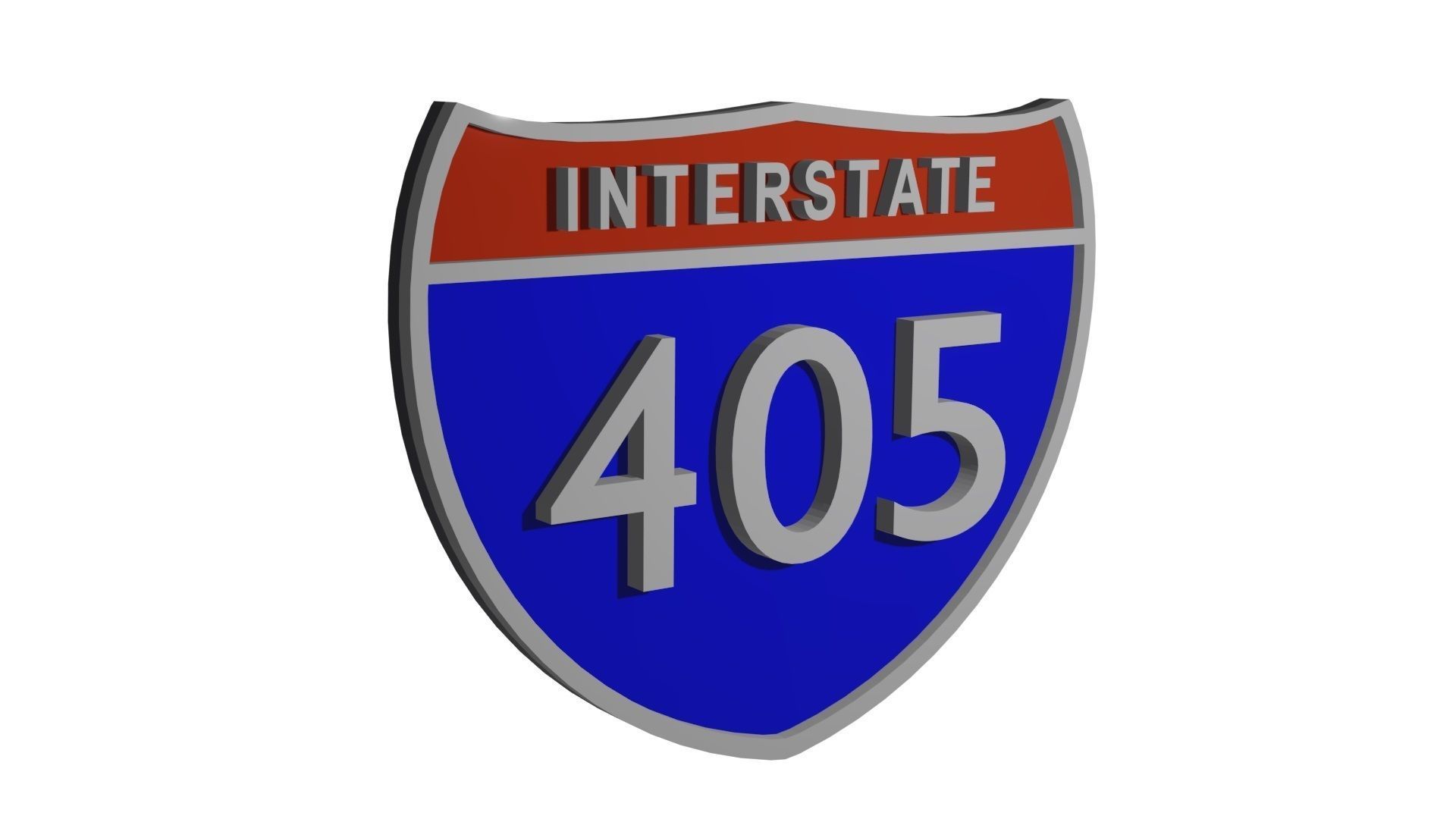 Sign Interstate Highway 405 2 3D model | CGTrader