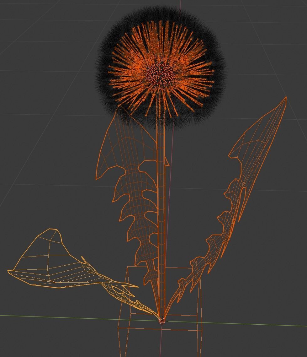 Dandelion 3D model rigged | CGTrader