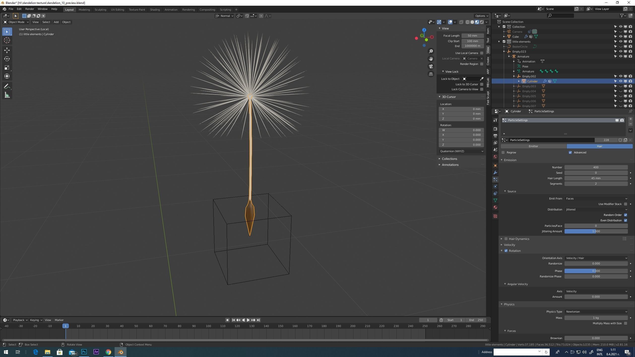 Dandelion 3D model rigged | CGTrader