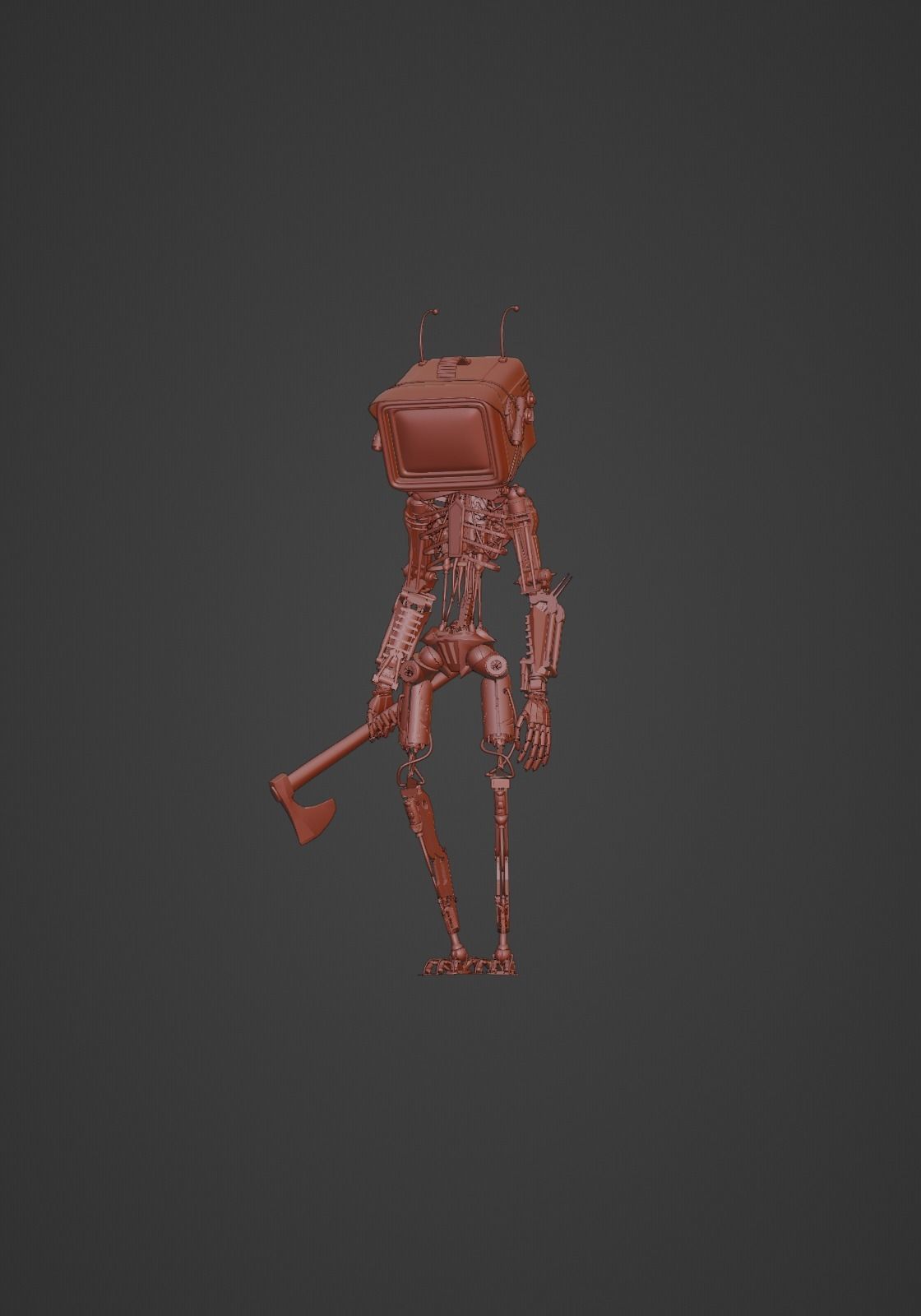 Cyberpunk Robot 3D model rigged | CGTrader