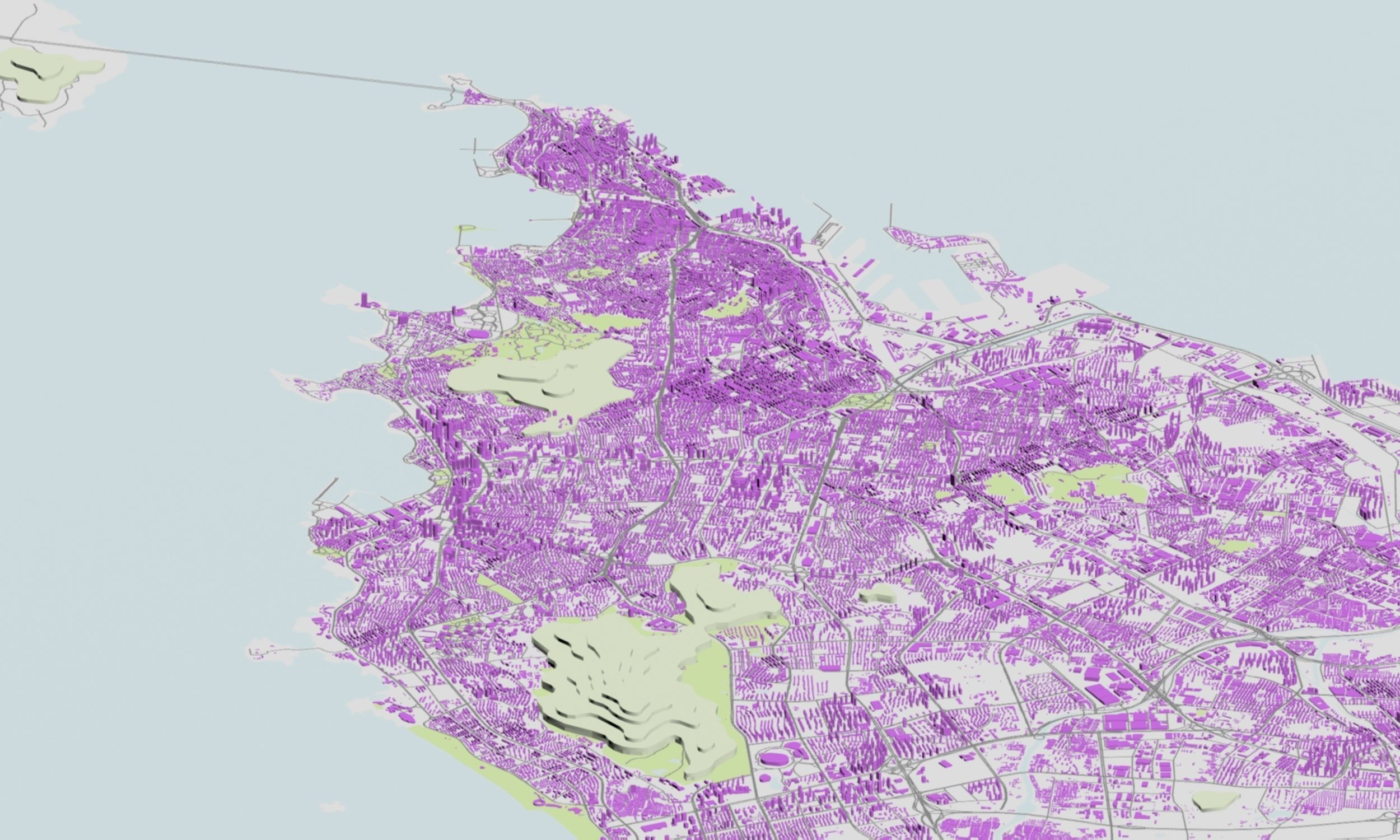 Qingdao Tsingtao City urban planning maquett building Terrain 3D model ...
