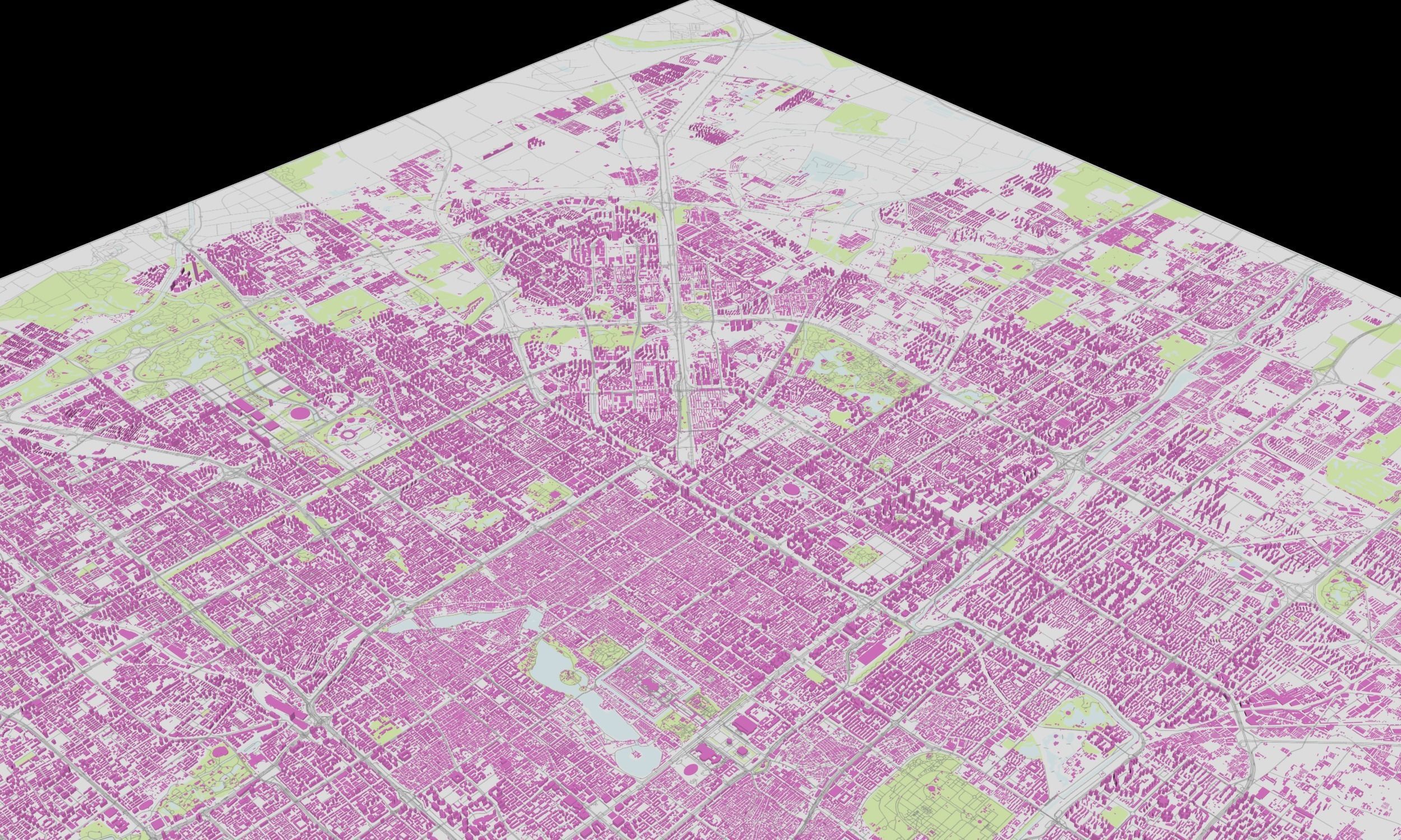 Beijing City Building White Models Terraces Terrain 3D model 3D model ...