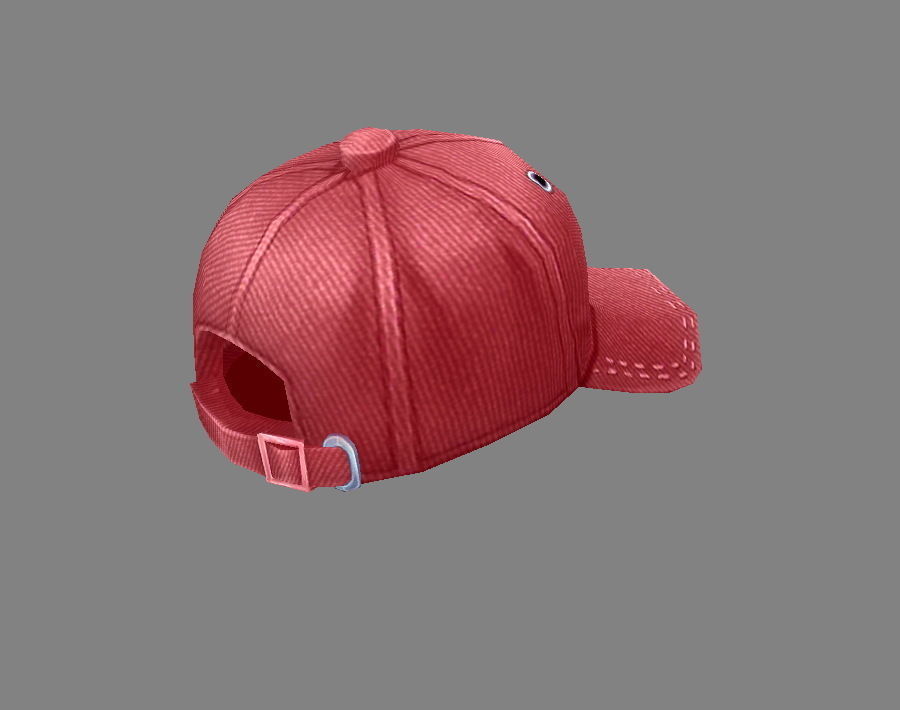3D model Cartoon red hat - Baseball cap - Sports cap VR / AR / low-poly ...