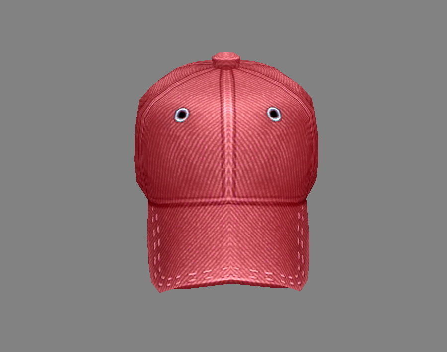 3D model Cartoon red hat - Baseball cap - Sports cap VR / AR / low-poly ...