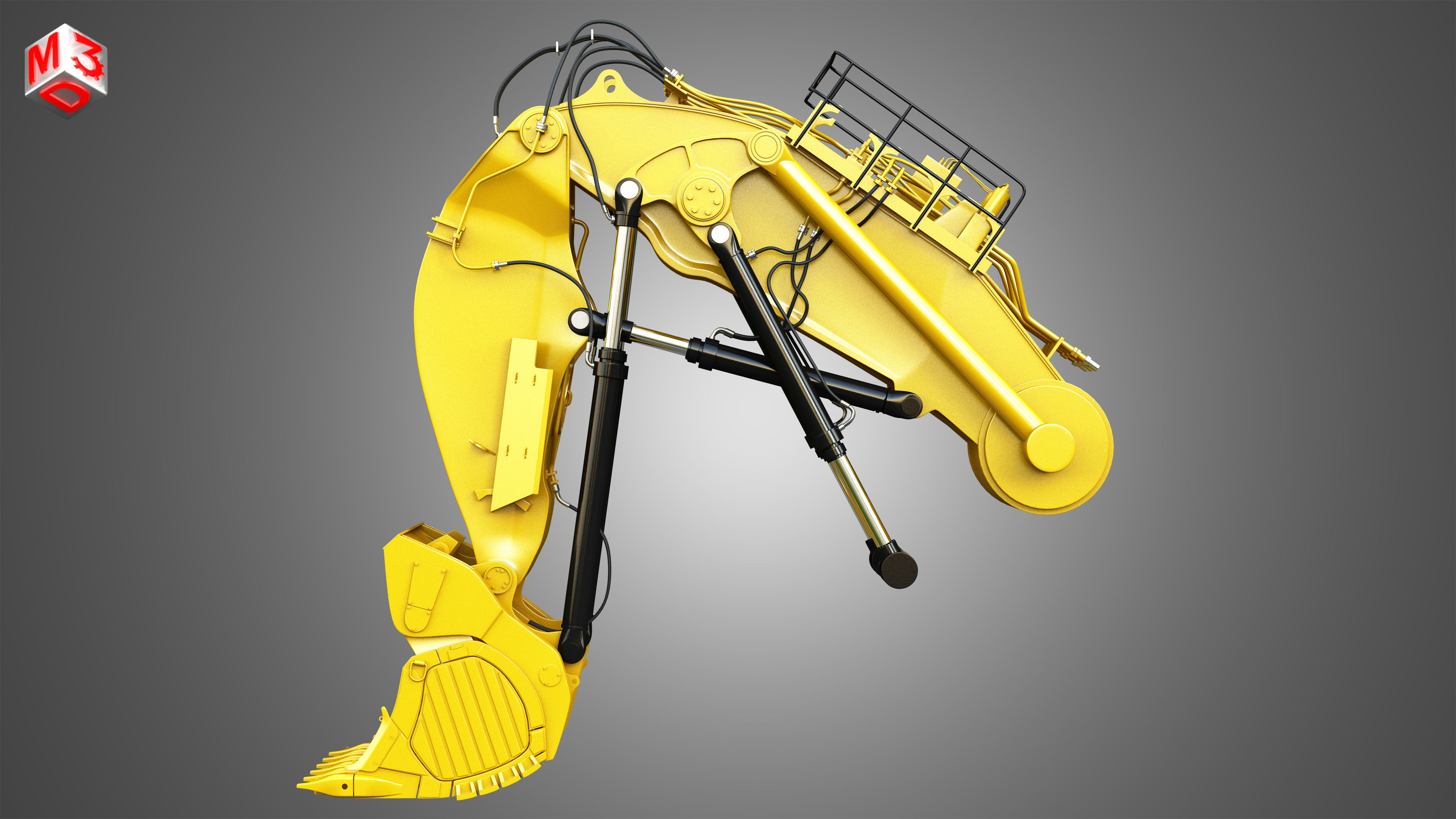 Hydraulic Shovel arm and Bucket - 6030 FS 3D model | CGTrader