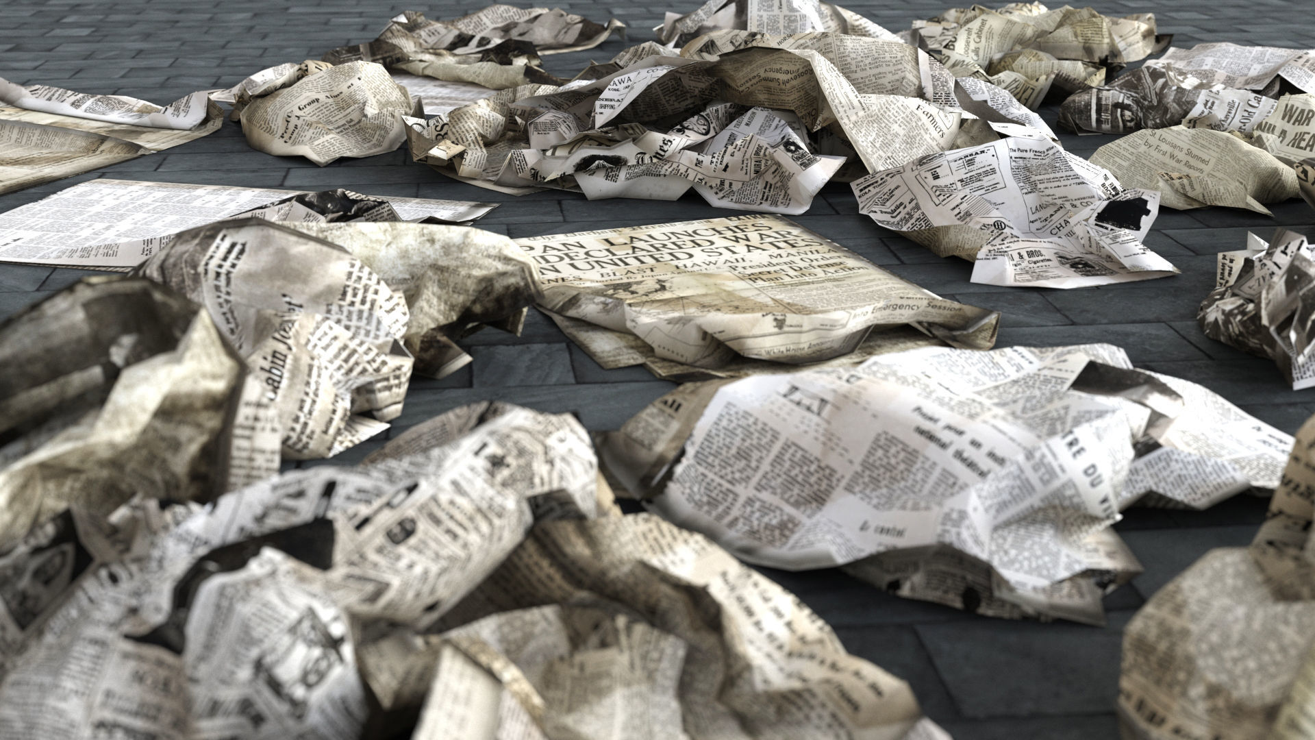 3D model Old Newspaper Garbage VR / AR / low-poly | CGTrader
