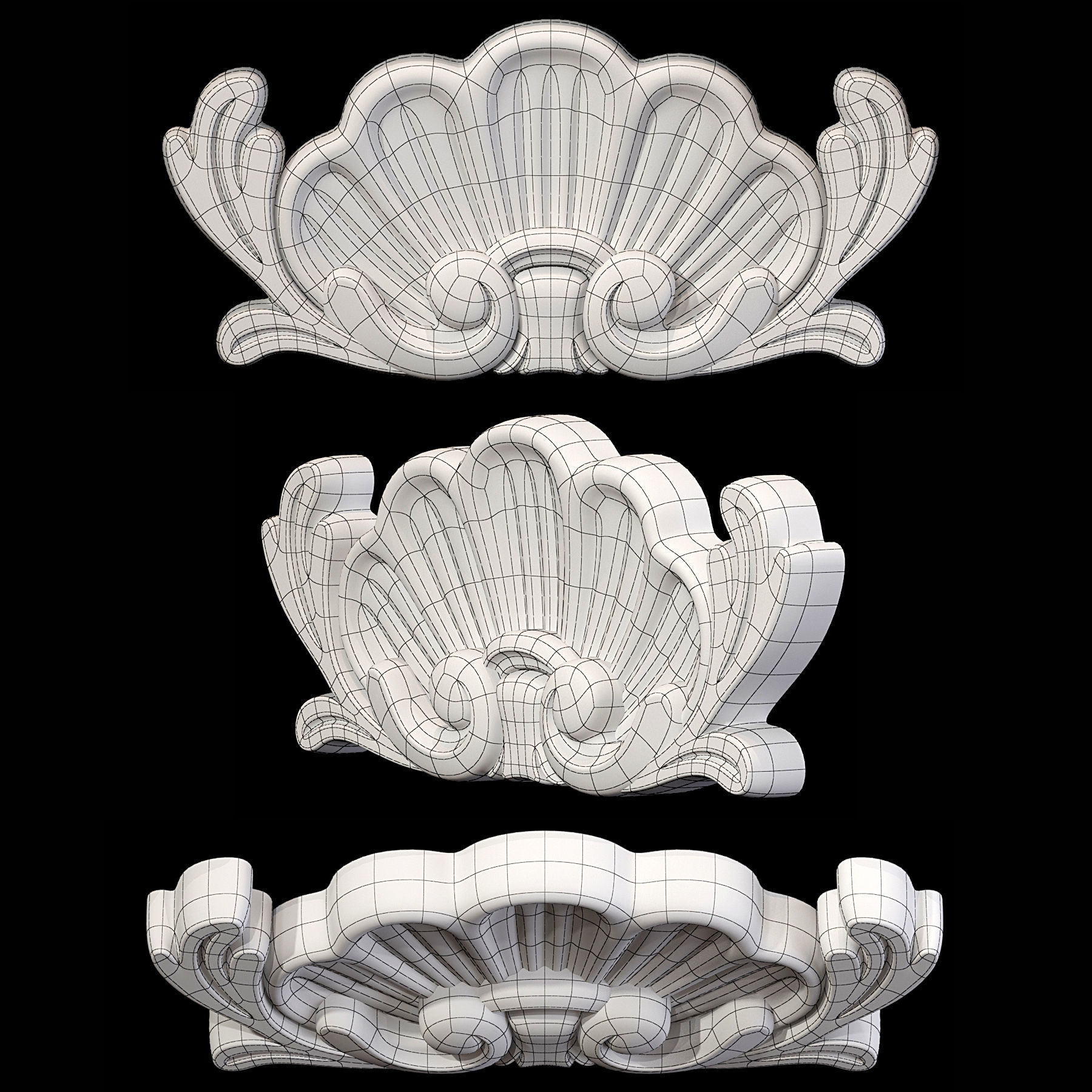 Classic carved 059 3D model | CGTrader
