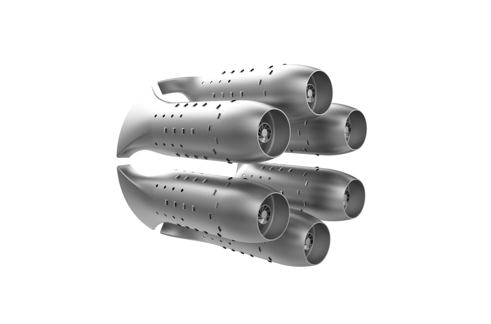 Turbojet engine combustion liner chamber 3D model 3D printable | CGTrader