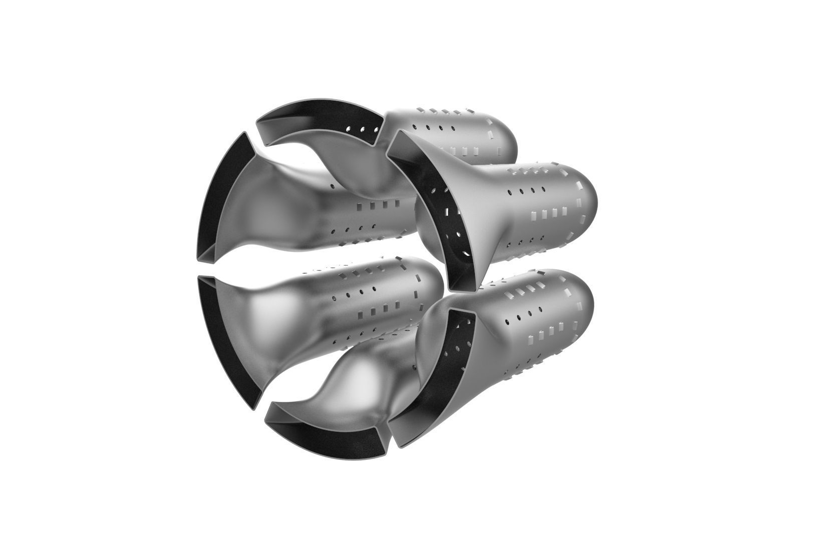 Turbojet engine combustion liner chamber 3D model 3D printable | CGTrader
