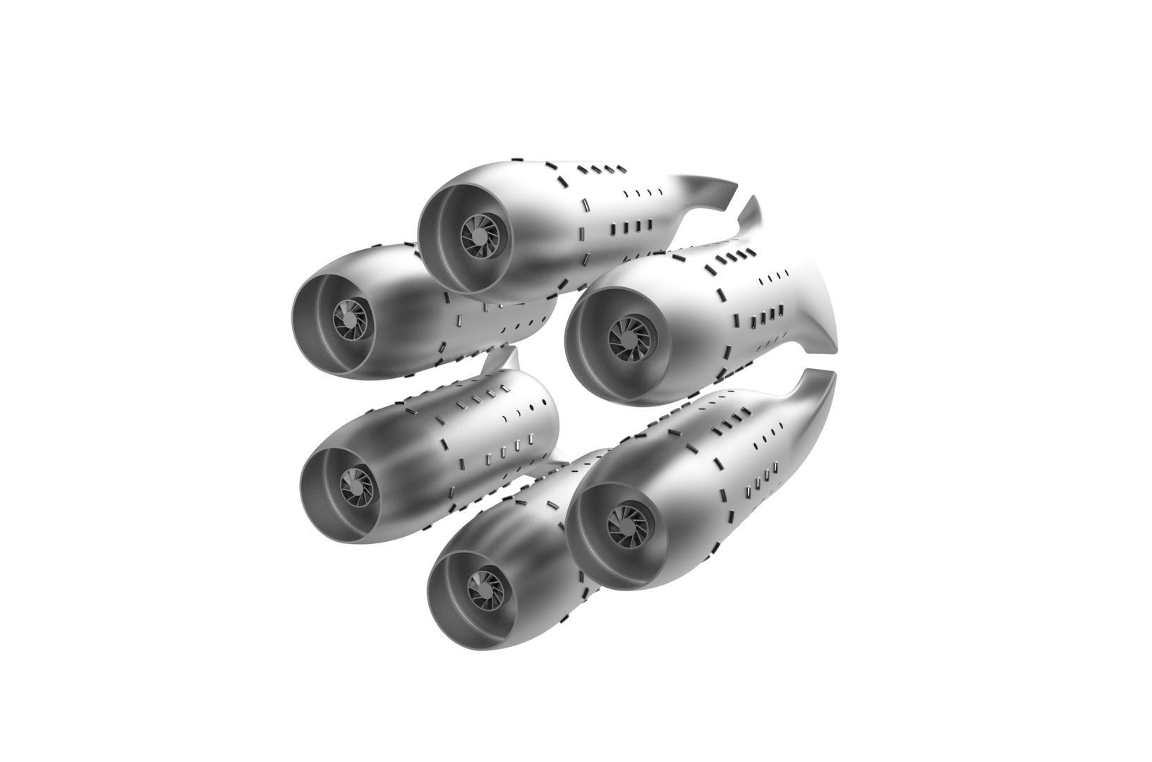 Turbojet engine combustion liner chamber 3D model 3D printable | CGTrader