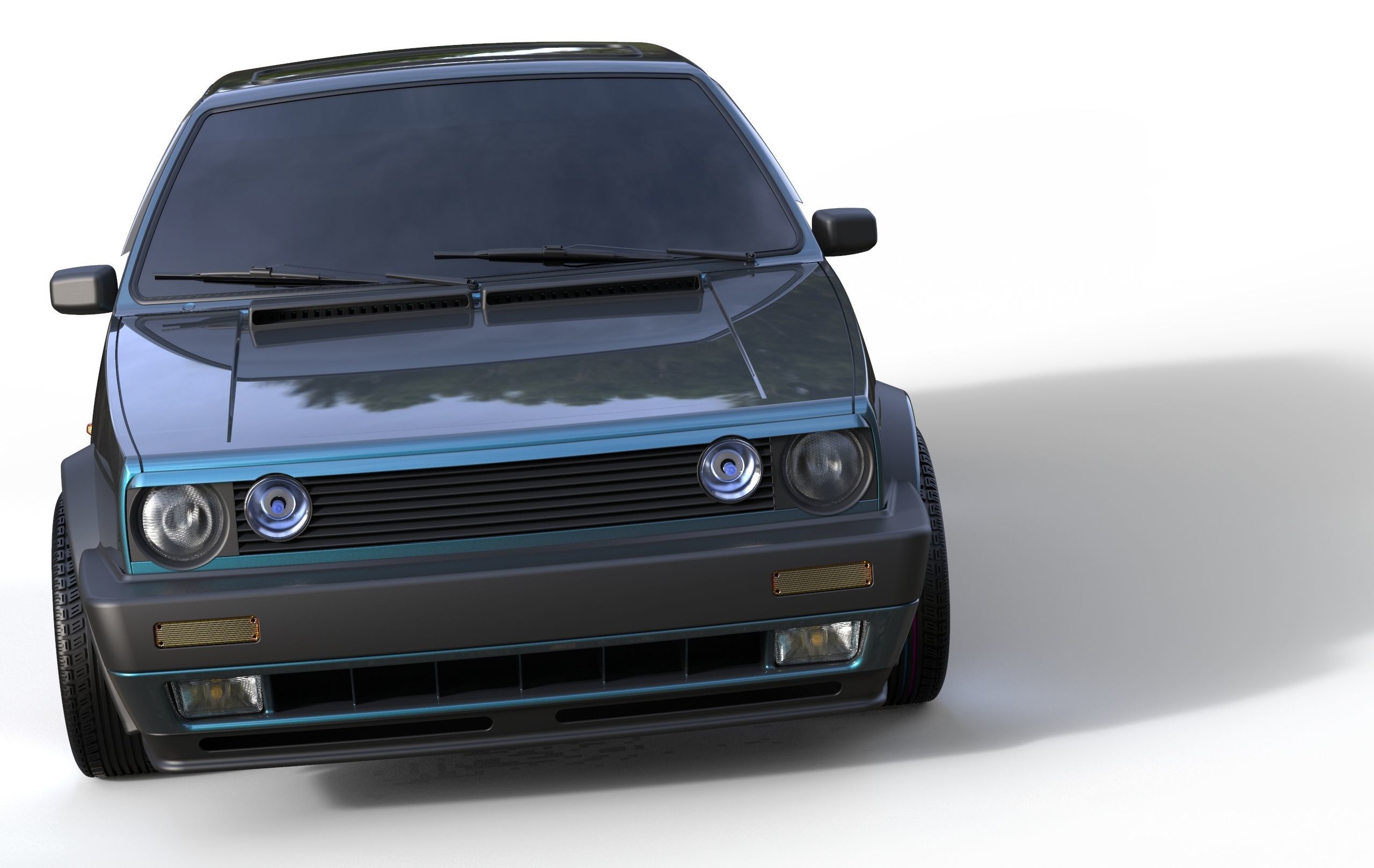 Volkswagen Golf MK2 3D model | CGTrader