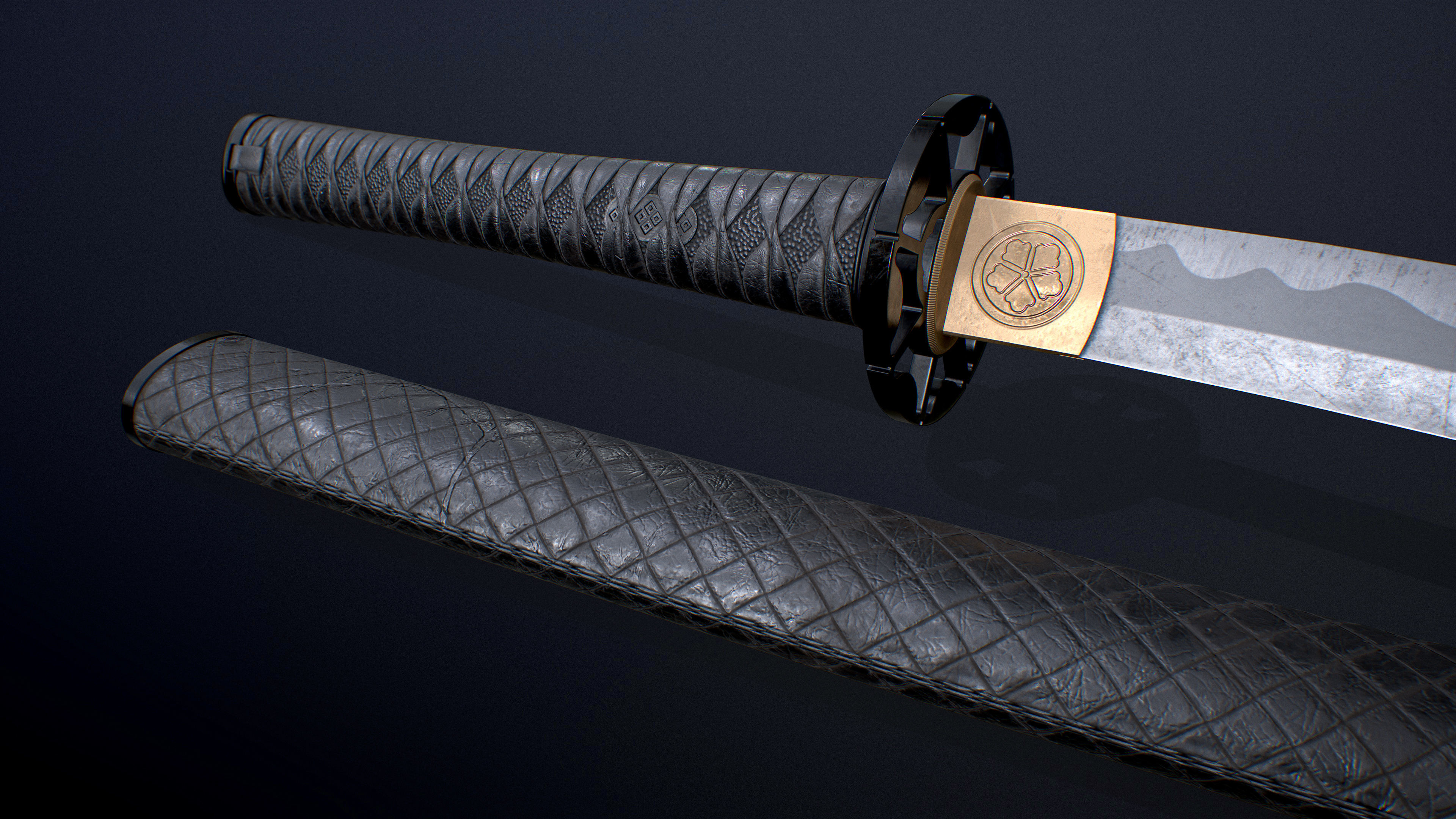 3D model Black Katana VR / AR / low-poly | CGTrader