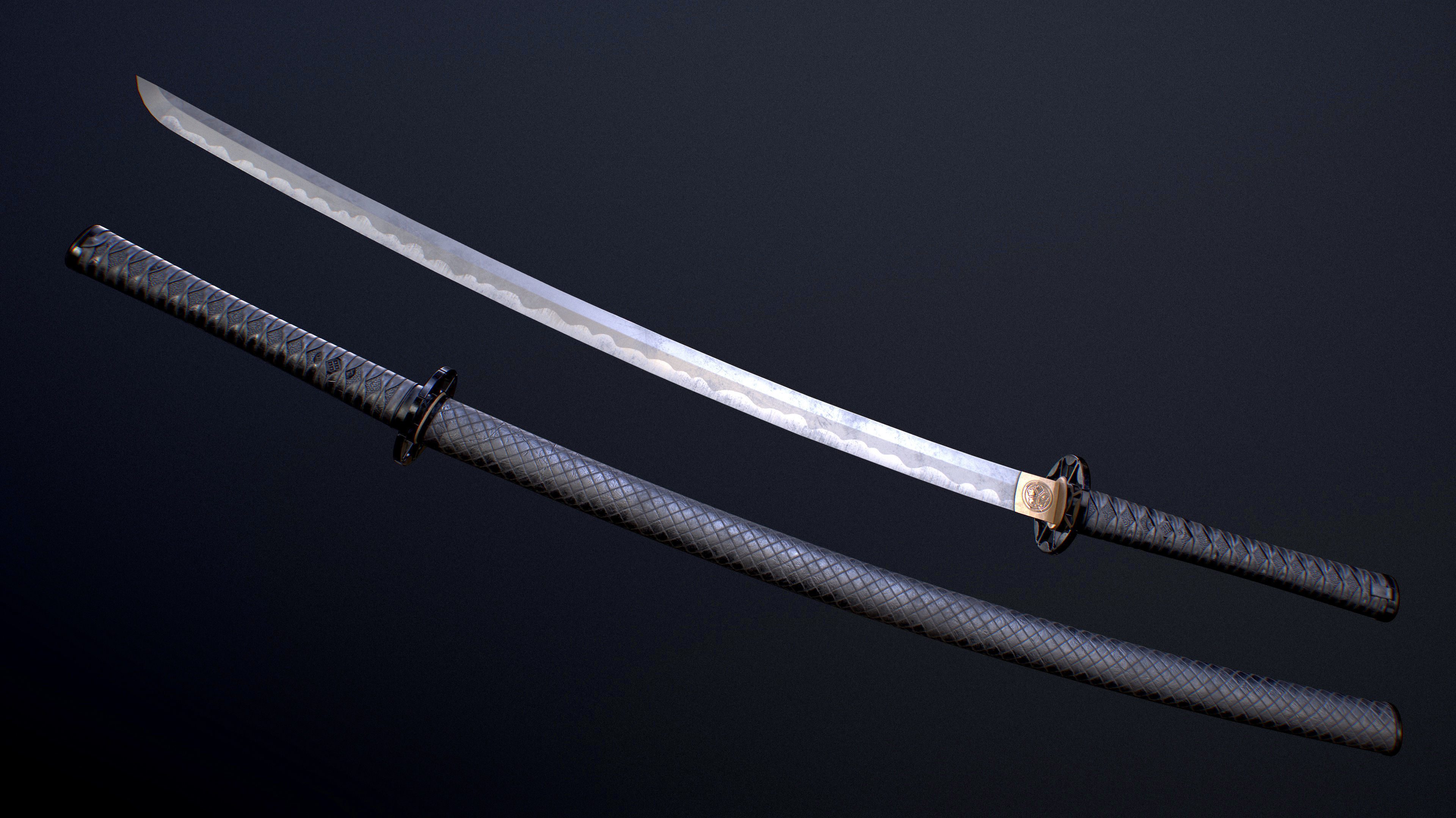 3D model Black Katana VR / AR / low-poly | CGTrader