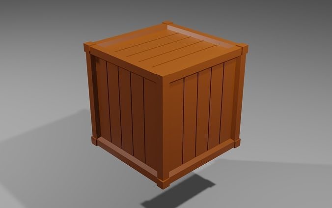 Square wooden box model 3D model 3D printable | CGTrader