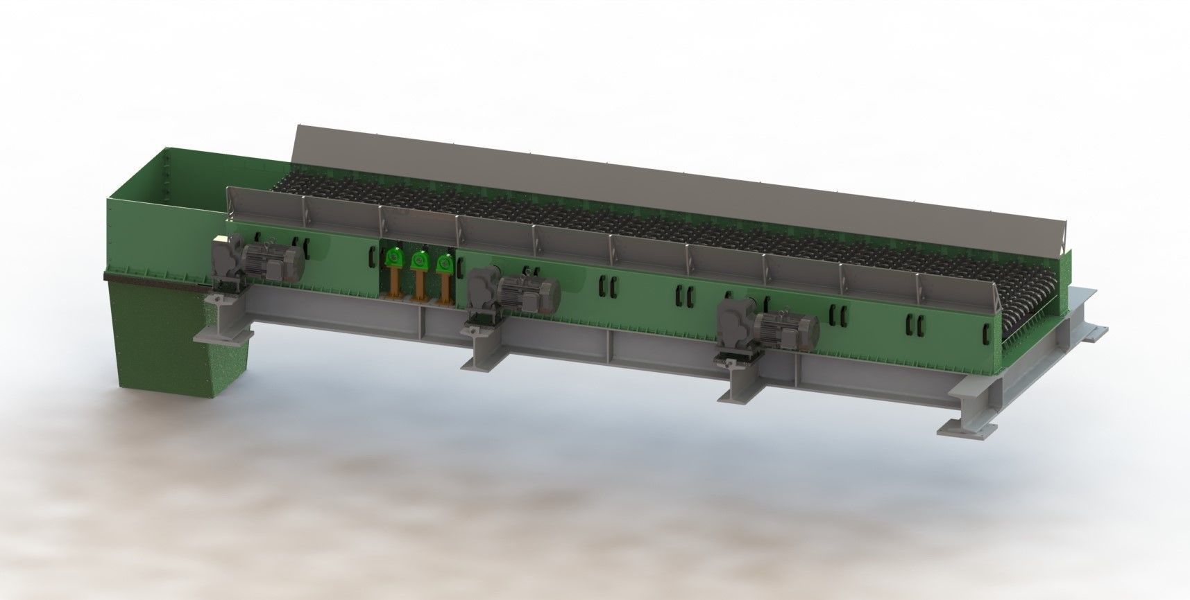 Disc Screen Separator for screening woody biomass 3D model rigged ...