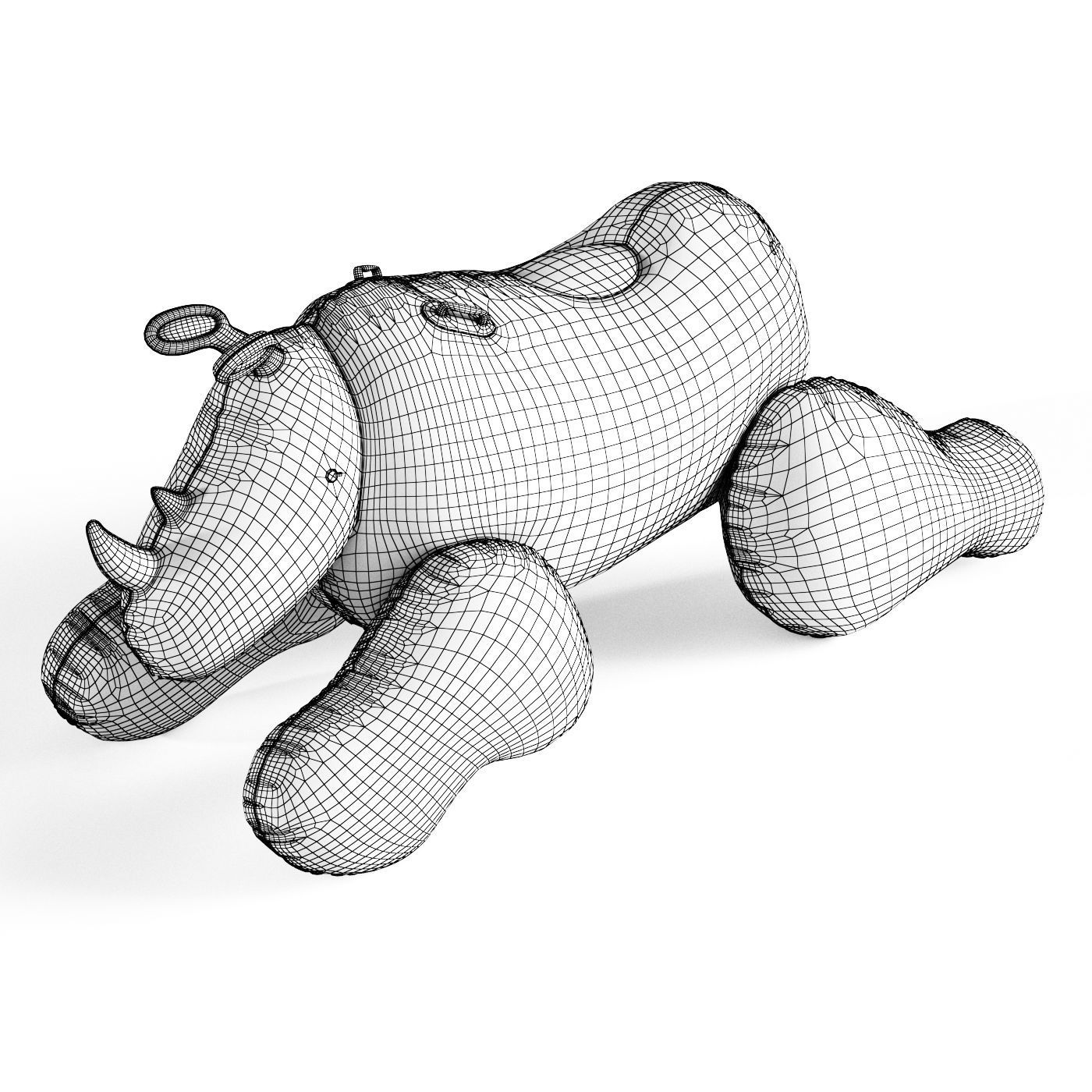 Inflatable Rhino Pop Art 3D model | CGTrader