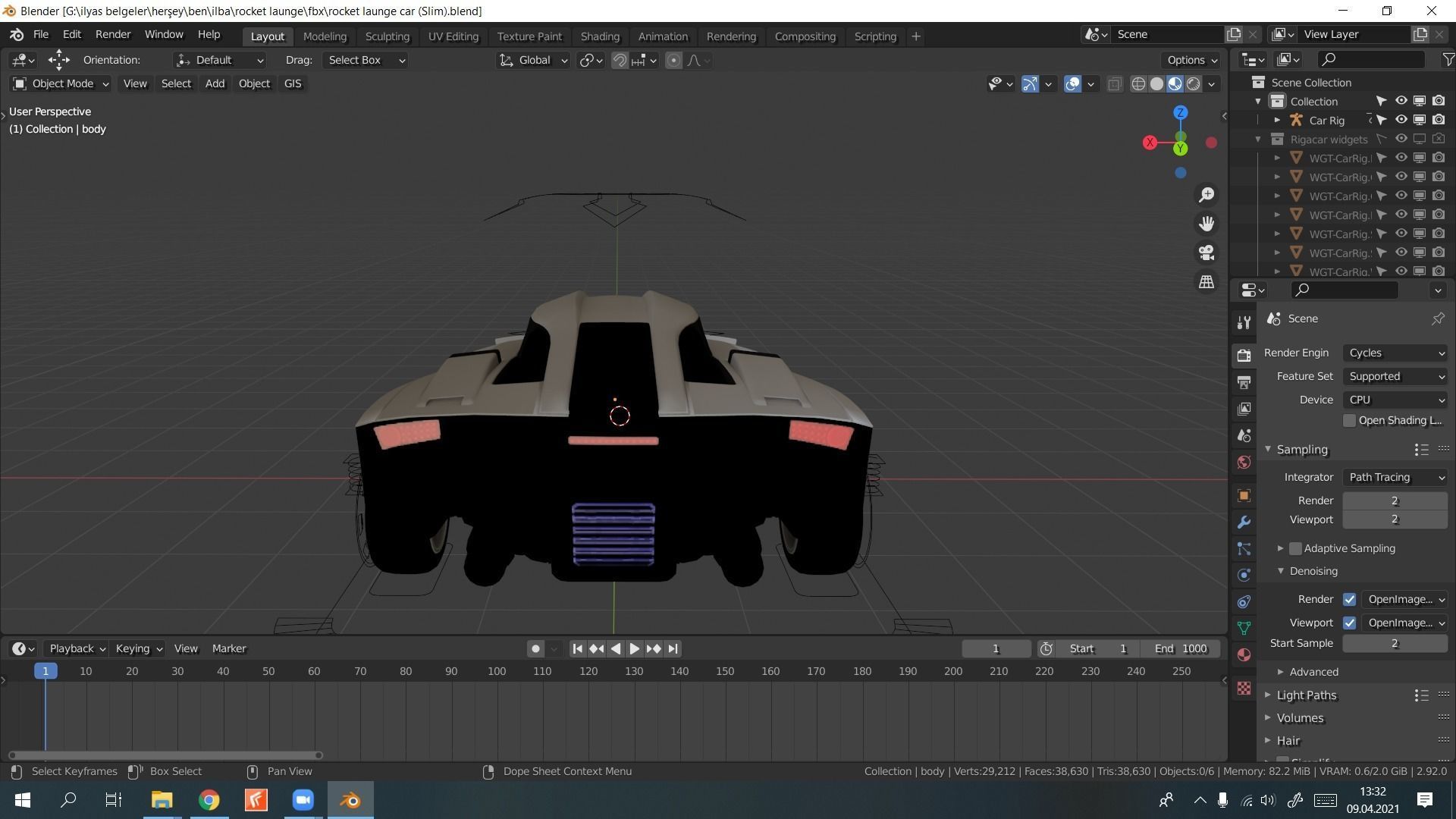 rocket league FREE 3D MODEL original Breakout free VR / AR / low-poly ...