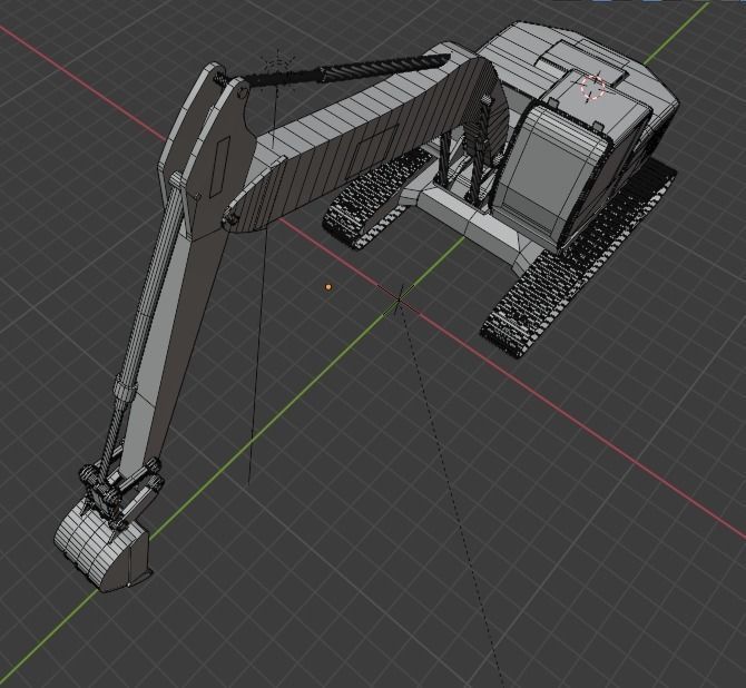 Excavator 3D model for CGI 3D model | CGTrader